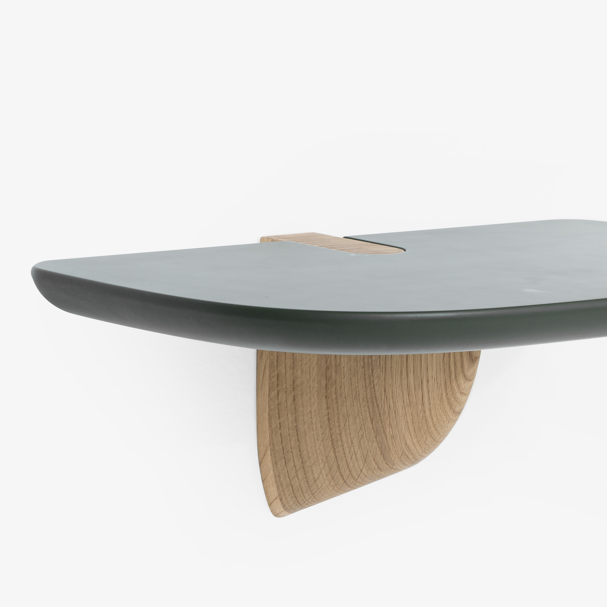 Bookcases - Shelving Intervalle Wall shelf withened oak / green ...