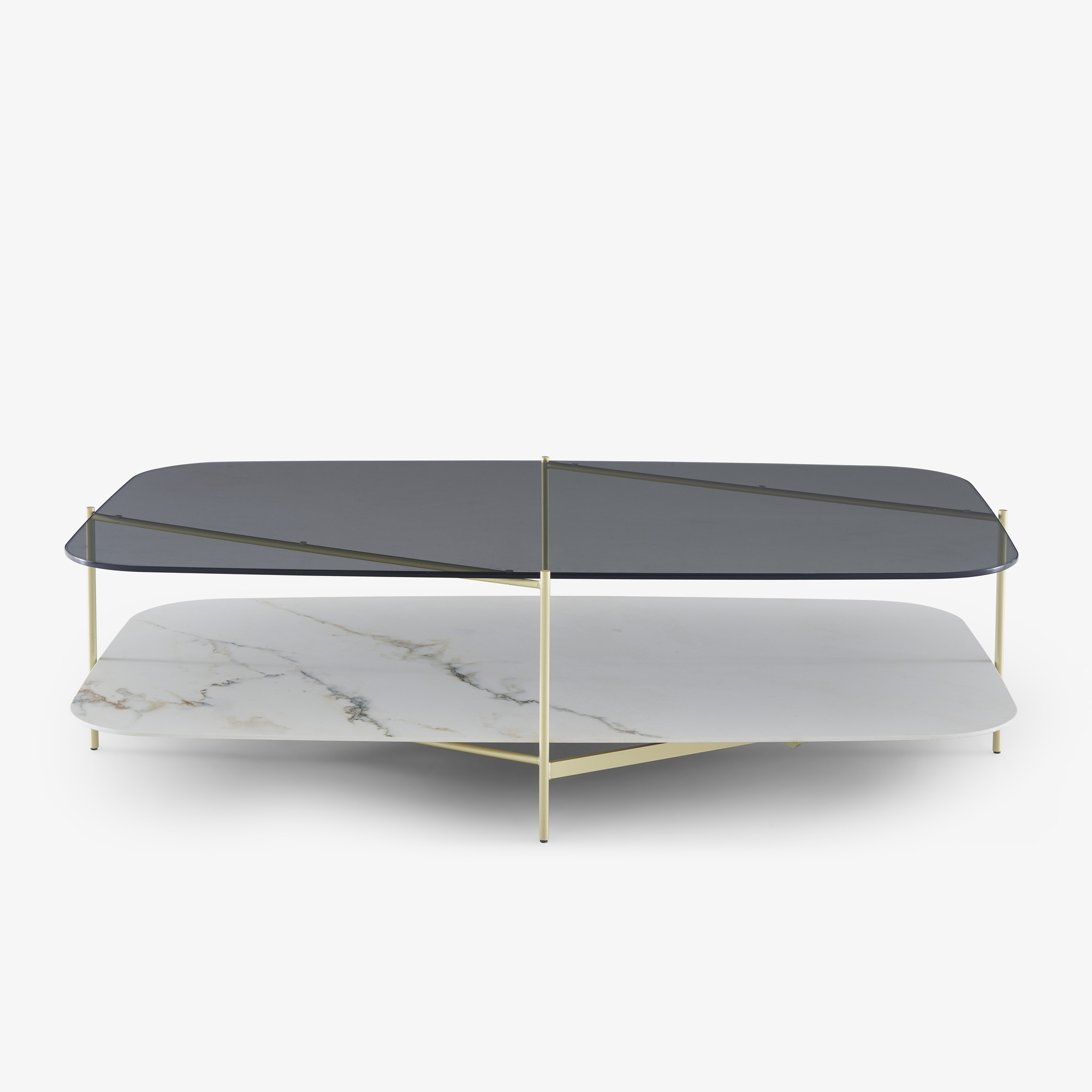 Occasional Tables & Sofa end tables Clyde Low table - brass-effect ...